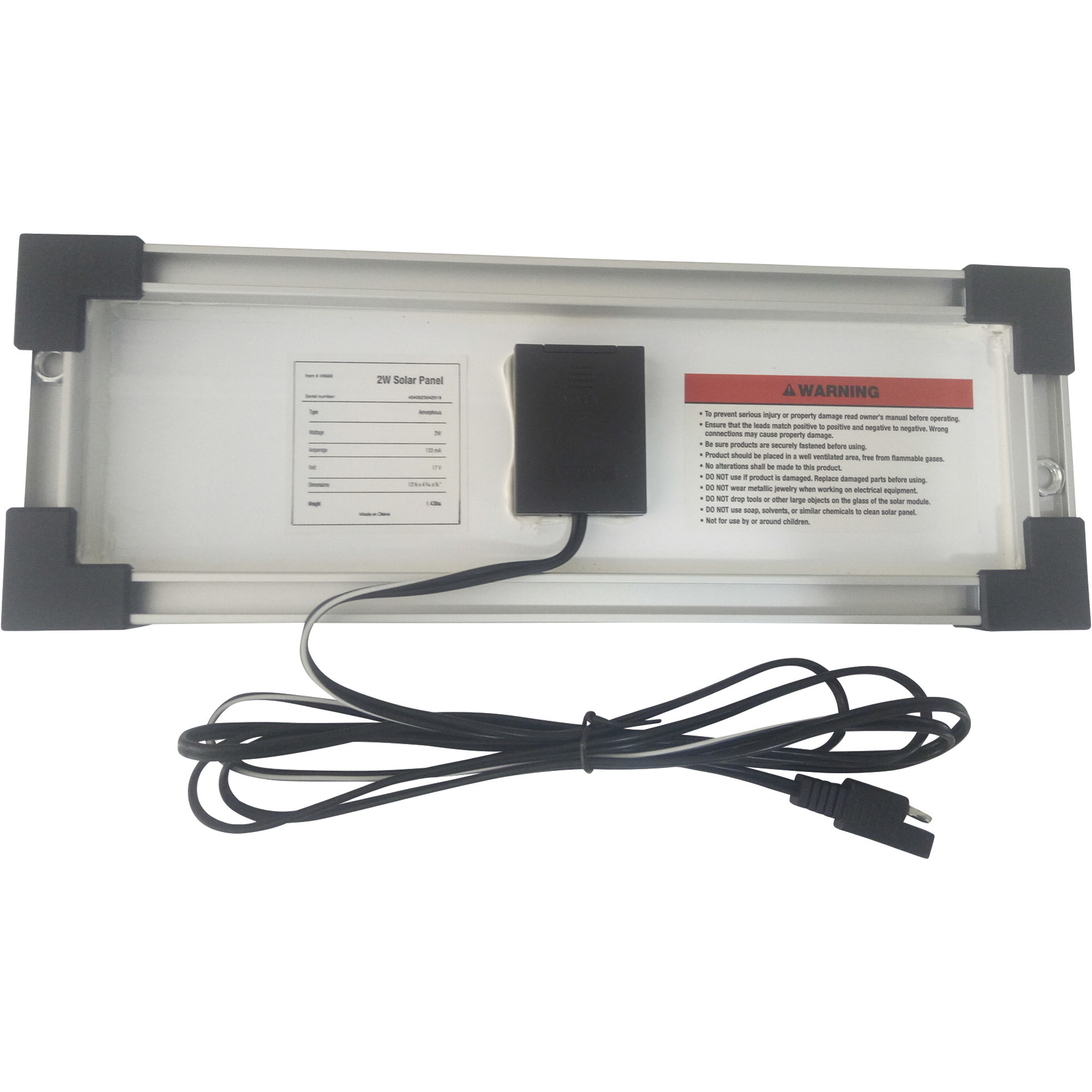 Nature Power Amorphous Solar Panel Battery Maintainer Kit, 2 Watts ...