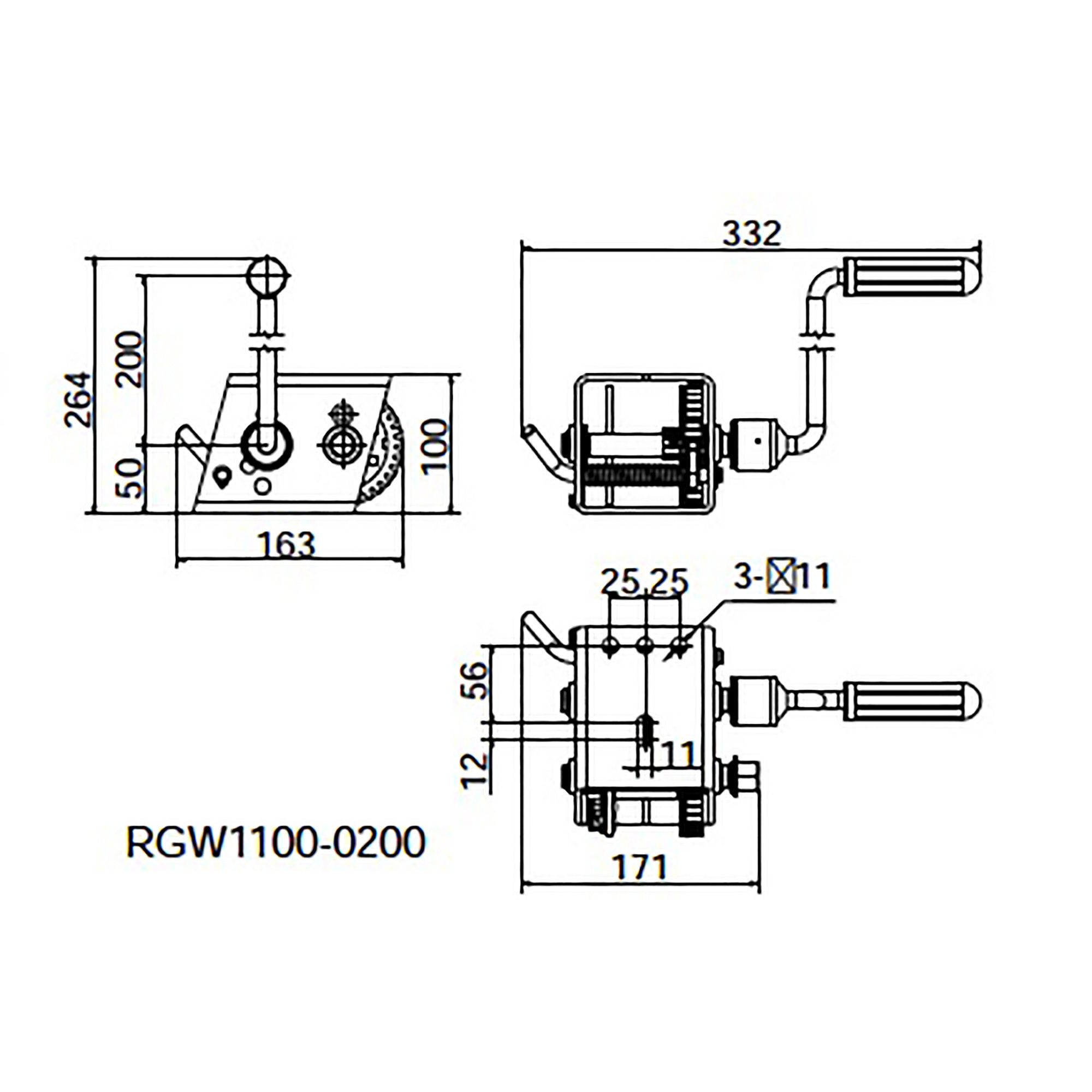 Endurance Marine Stainless Steel Boat Trailer Hand Winch, 500-Lb ...