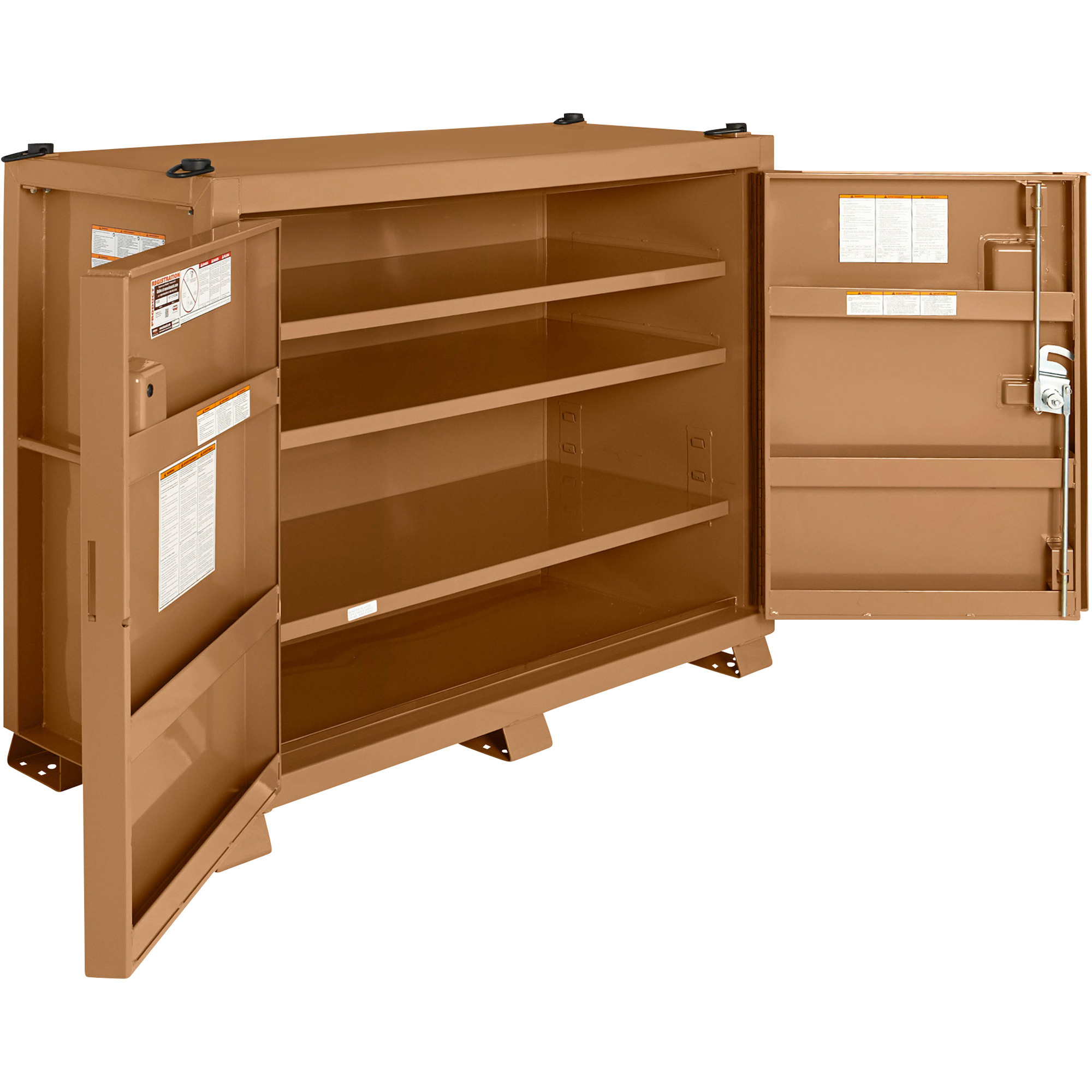 KNAACK Monster Box Storage Cabinet, Tan, 52 Cu. Ft., 66in.W x 30in.D x ...