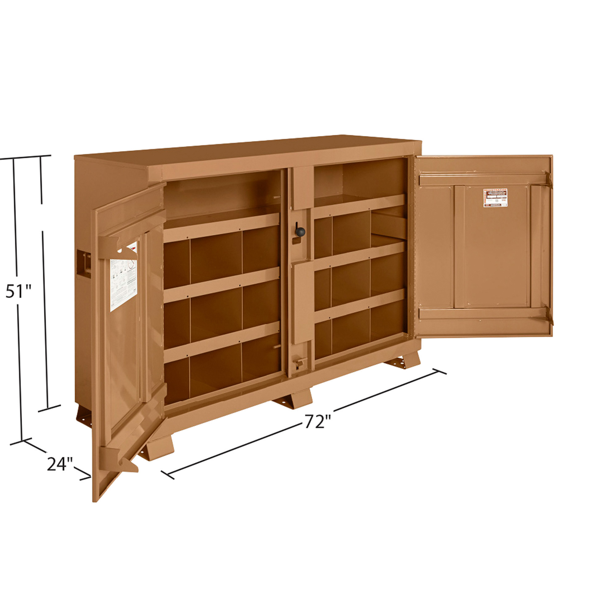 KNAACK Jobsite Storage Cabinet, 48 Cu. Ft. Capacity, Model# 129 ...