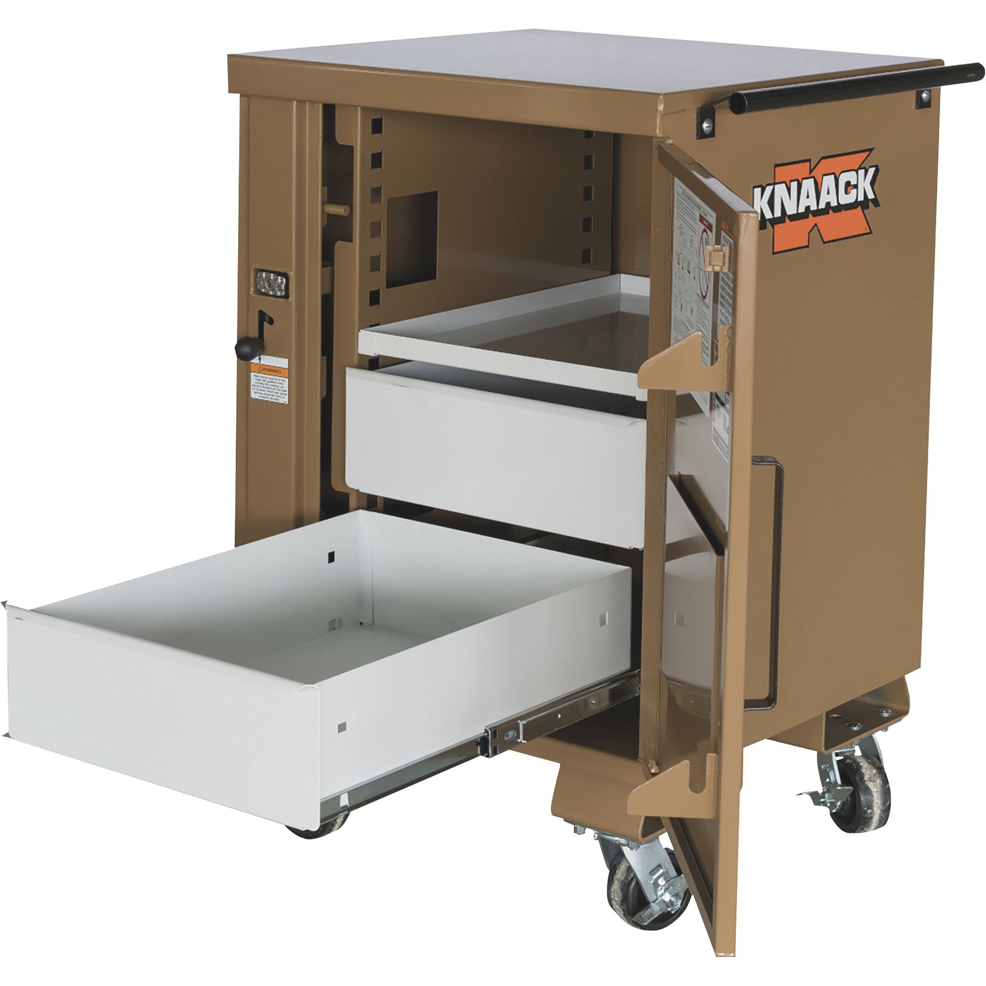 KNAACK Compact Rolling Workbench with Drawers — 25in.W x 26in.D x 34 ...