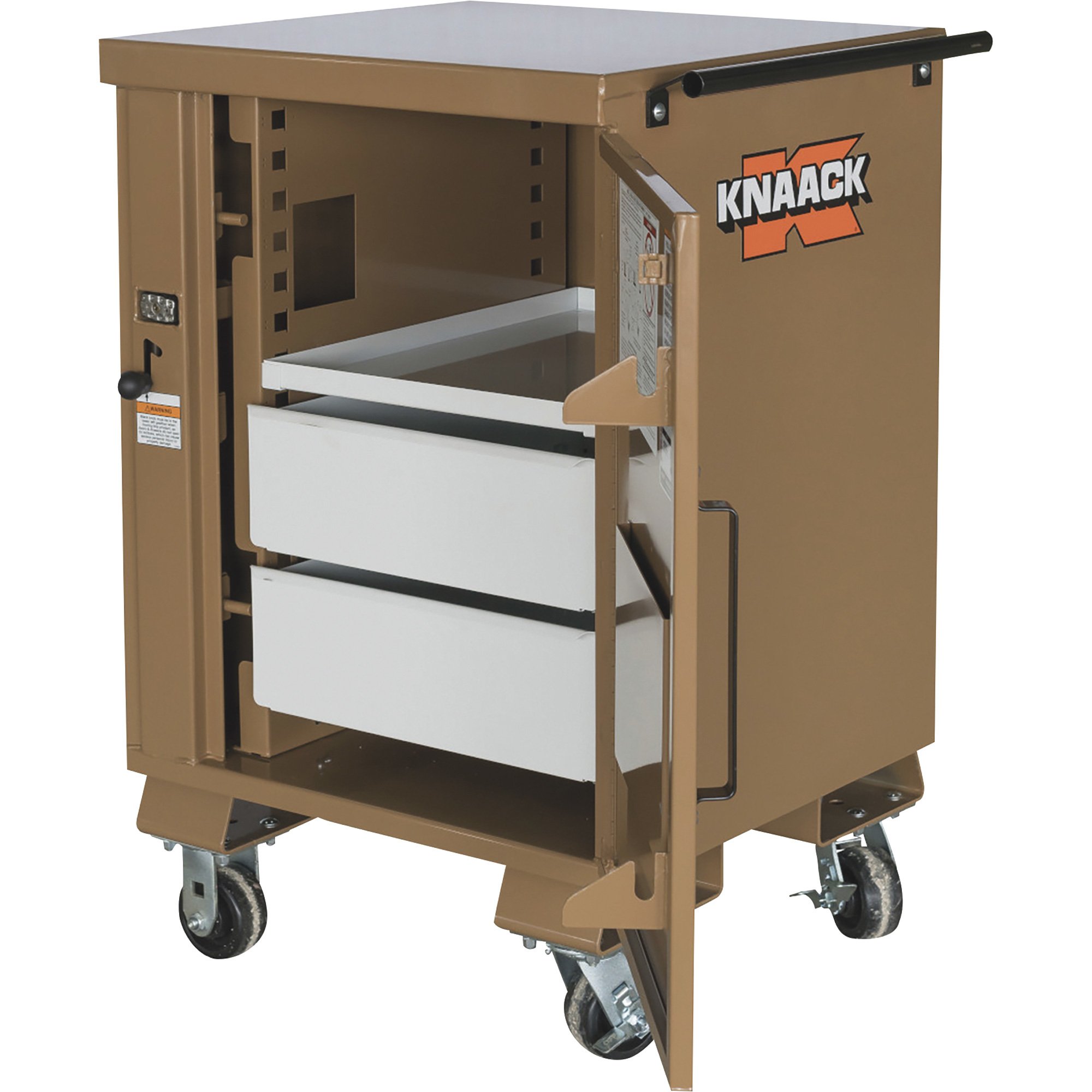 KNAACK Compact Rolling Workbench with Drawers — 25in.W x 26in.D x 34 ...