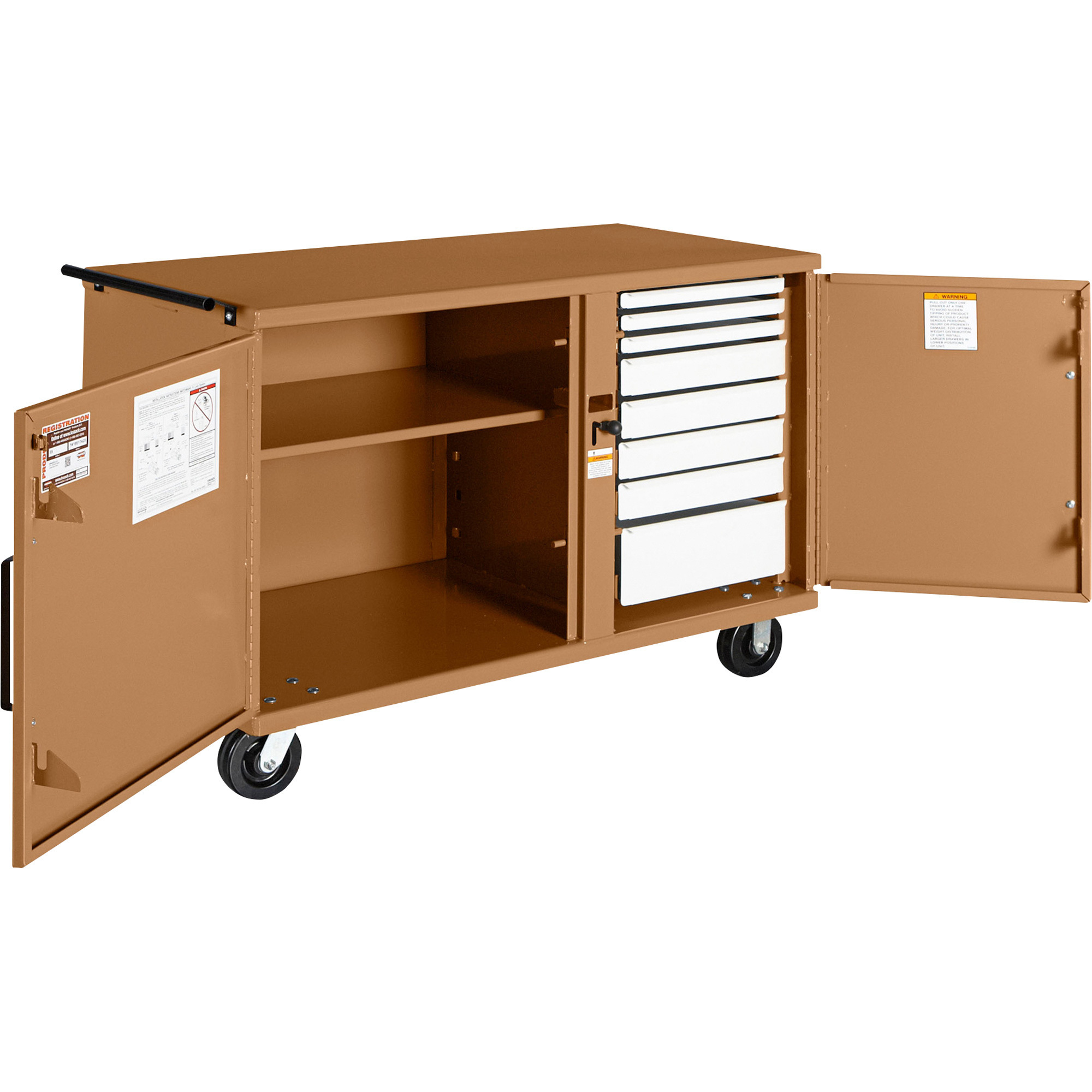 KNAACK Storagemaster 2500-Lb. Capacity Rolling Workbench — Tan, 54 1 ...