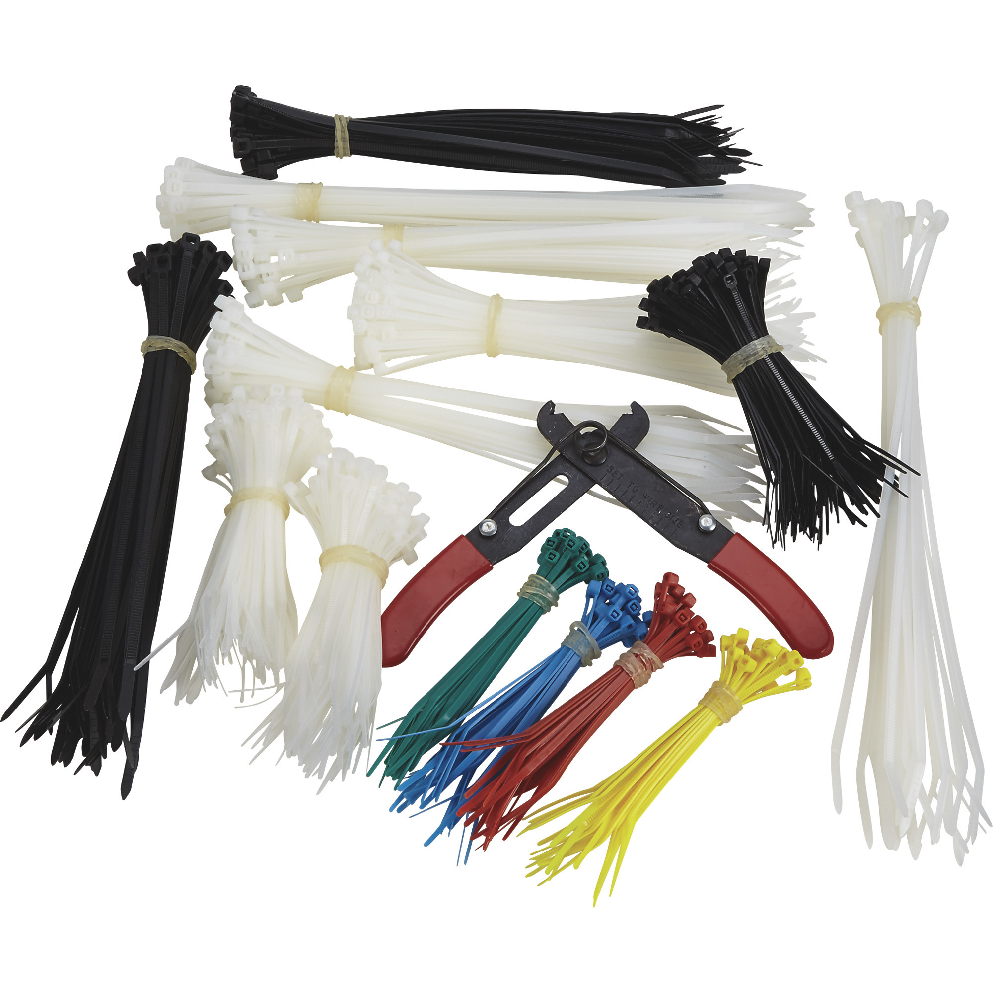 Ironton Cable Zip Ties Kit, 700-Pc. Set, Assorted Sizes/Colors ...
