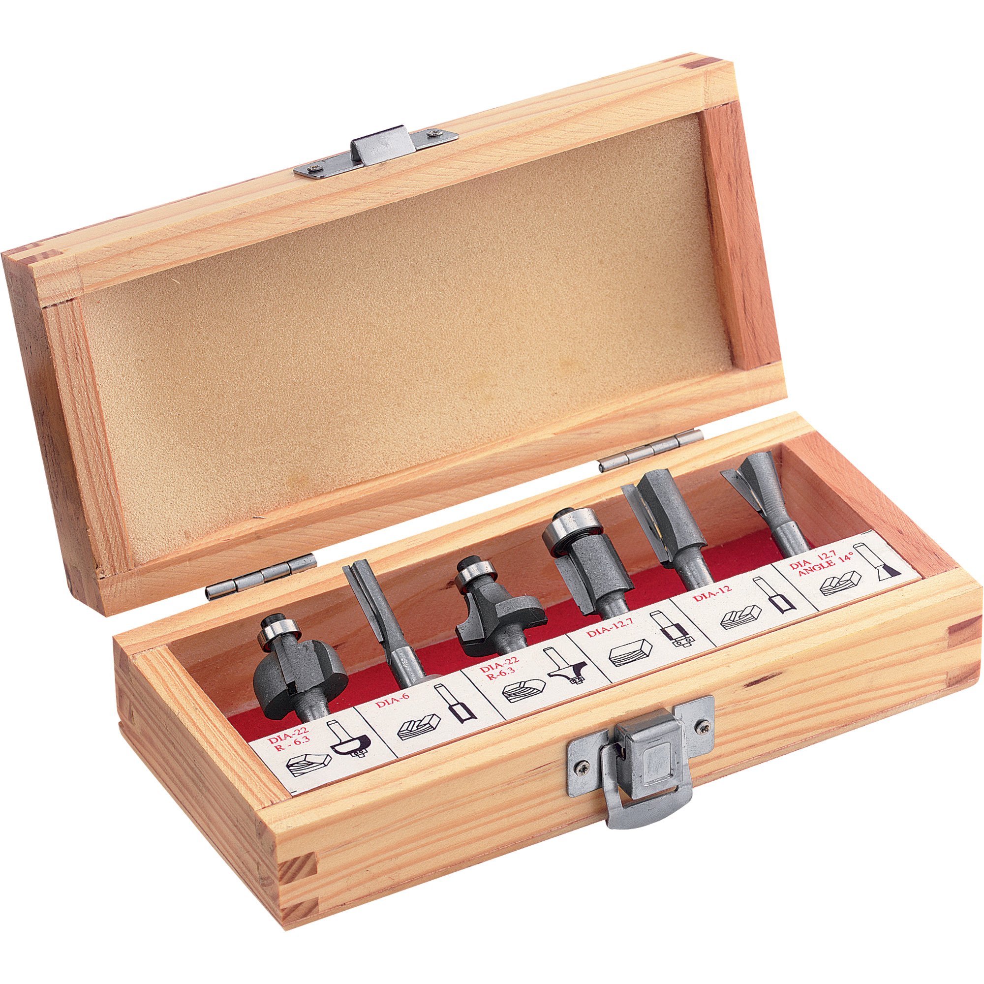 Northern Industrial Tools Carbide Tipped Router Bit Set — 6 Piece, 1 ...