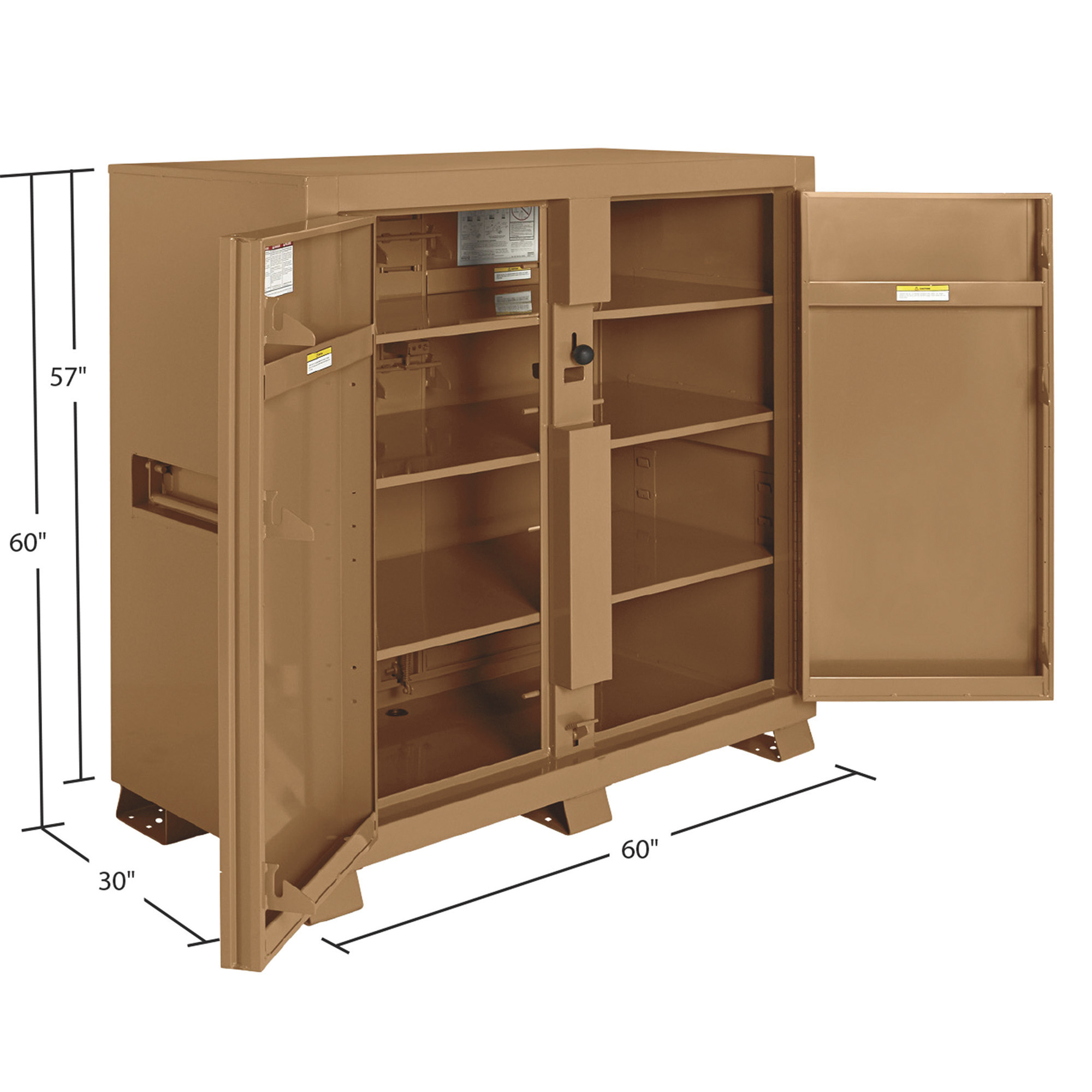 KNAACK Jobmaster Double-Sided Shelf Cabinet, 59.4 Cu. Ft., 60in.W x ...