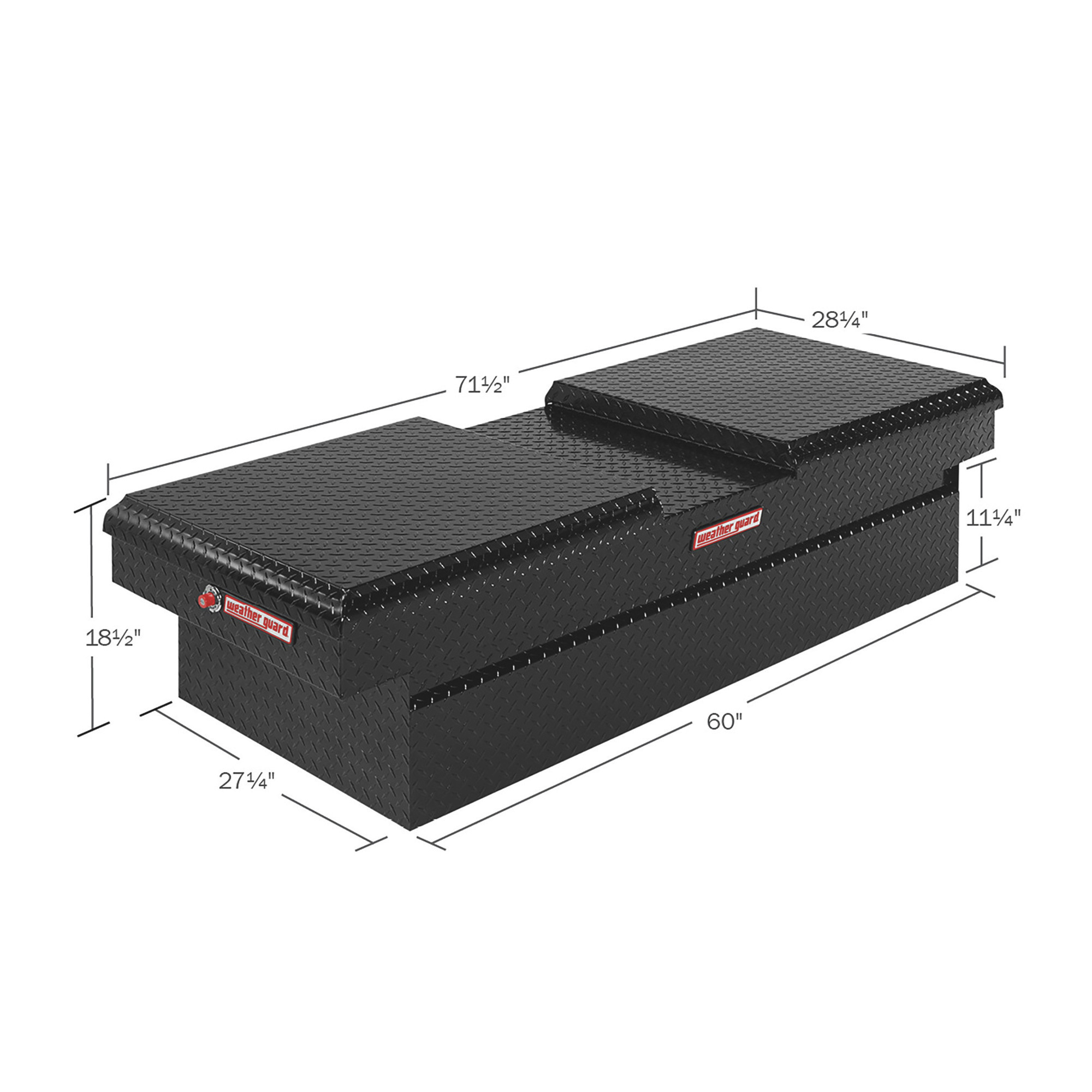 Weather Guard Gull Wing Cross Box Extra-Wide Truck Tool Box, Aluminum ...