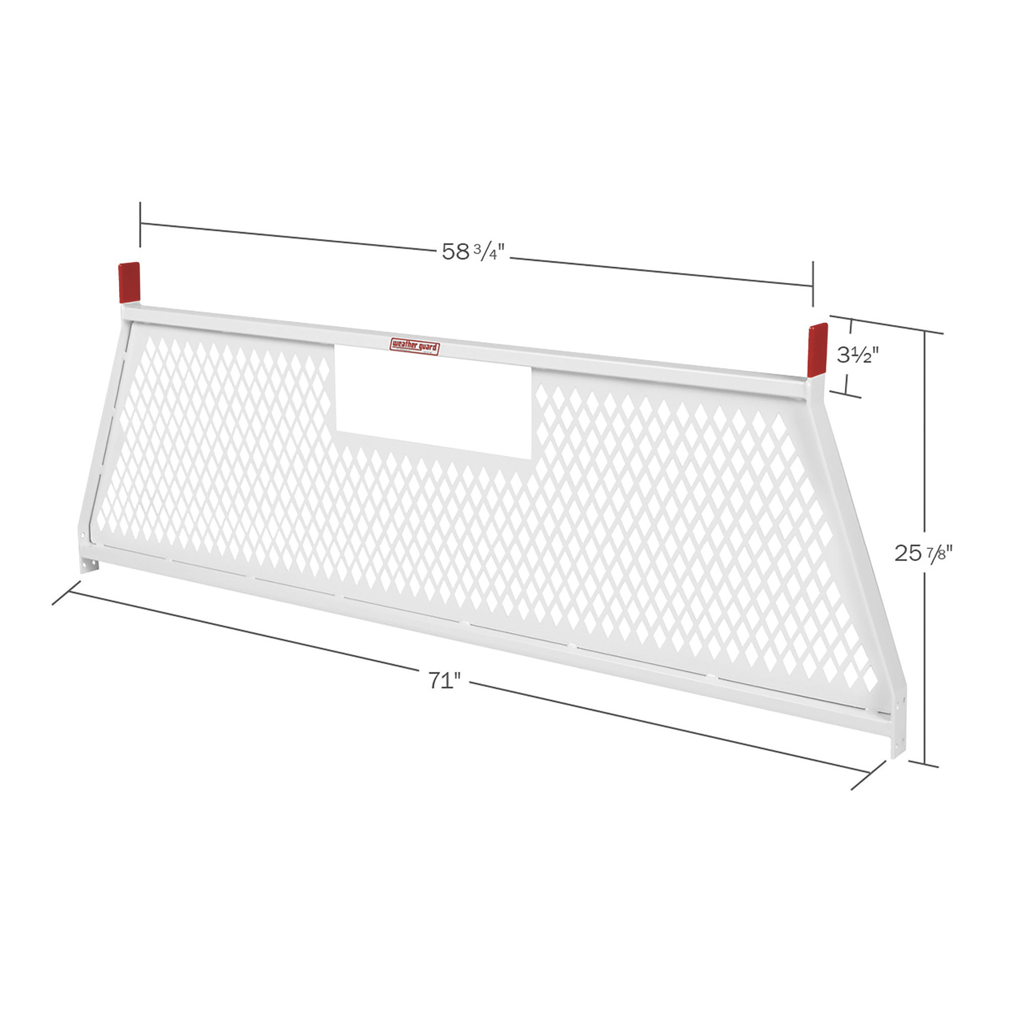 Weather Guard Protect-A-Rail Screen Headache Rack, Steel, Brite White ...