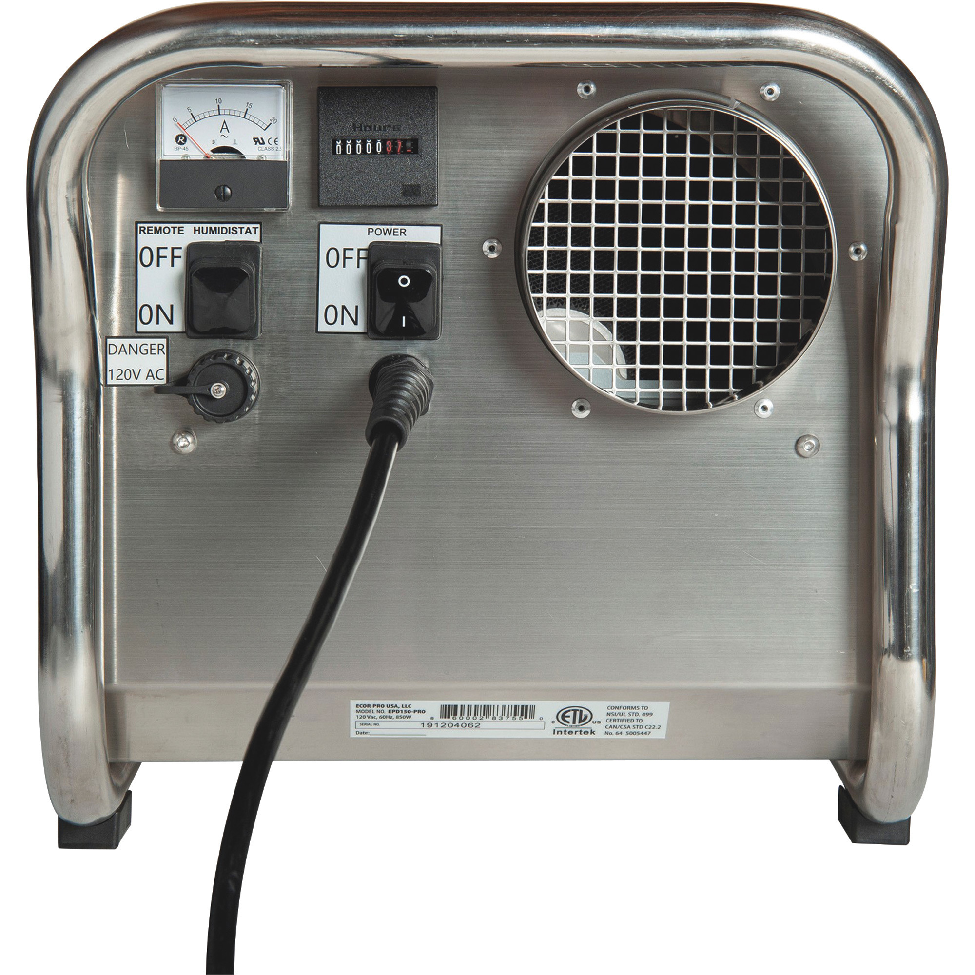 Ecor Pro Stainless Steel Desiccant Dehumidifier, 74 Pints/Day ...