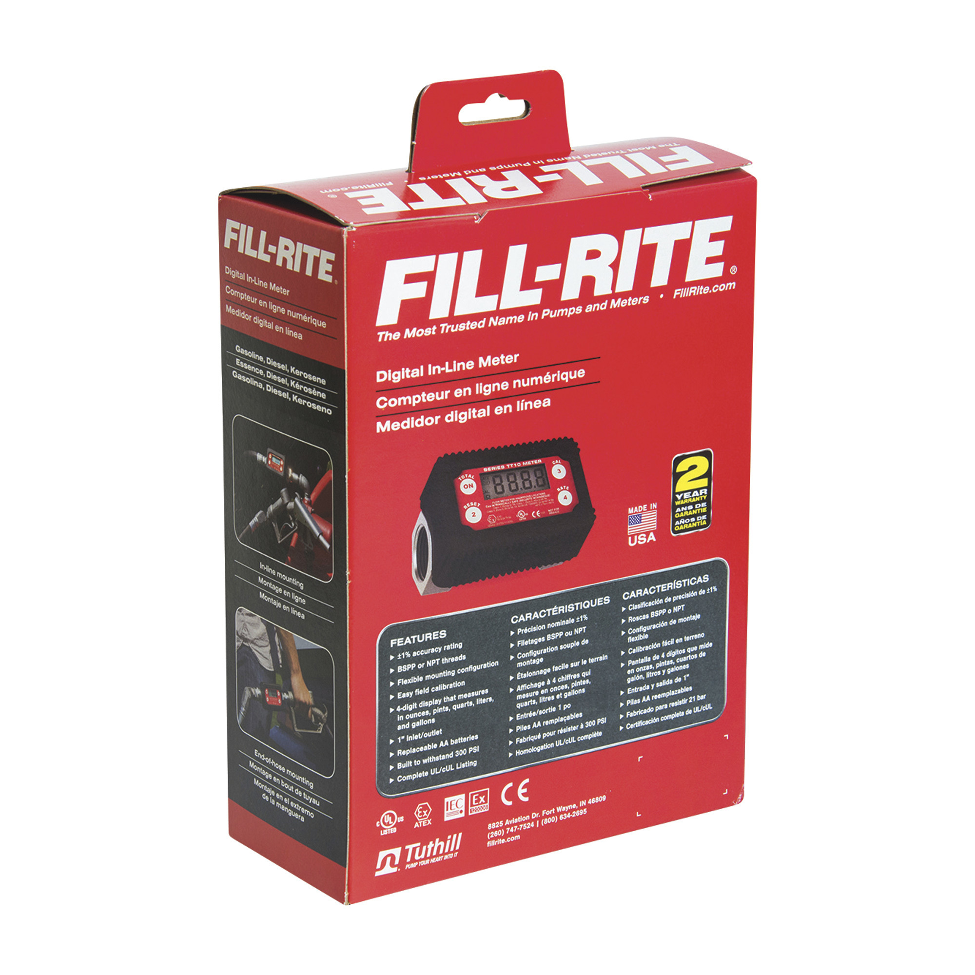 Fill-Rite Digital Turbine Fuel Meter —1in. Inlet/Outlet, 2 to 35 GPM ...