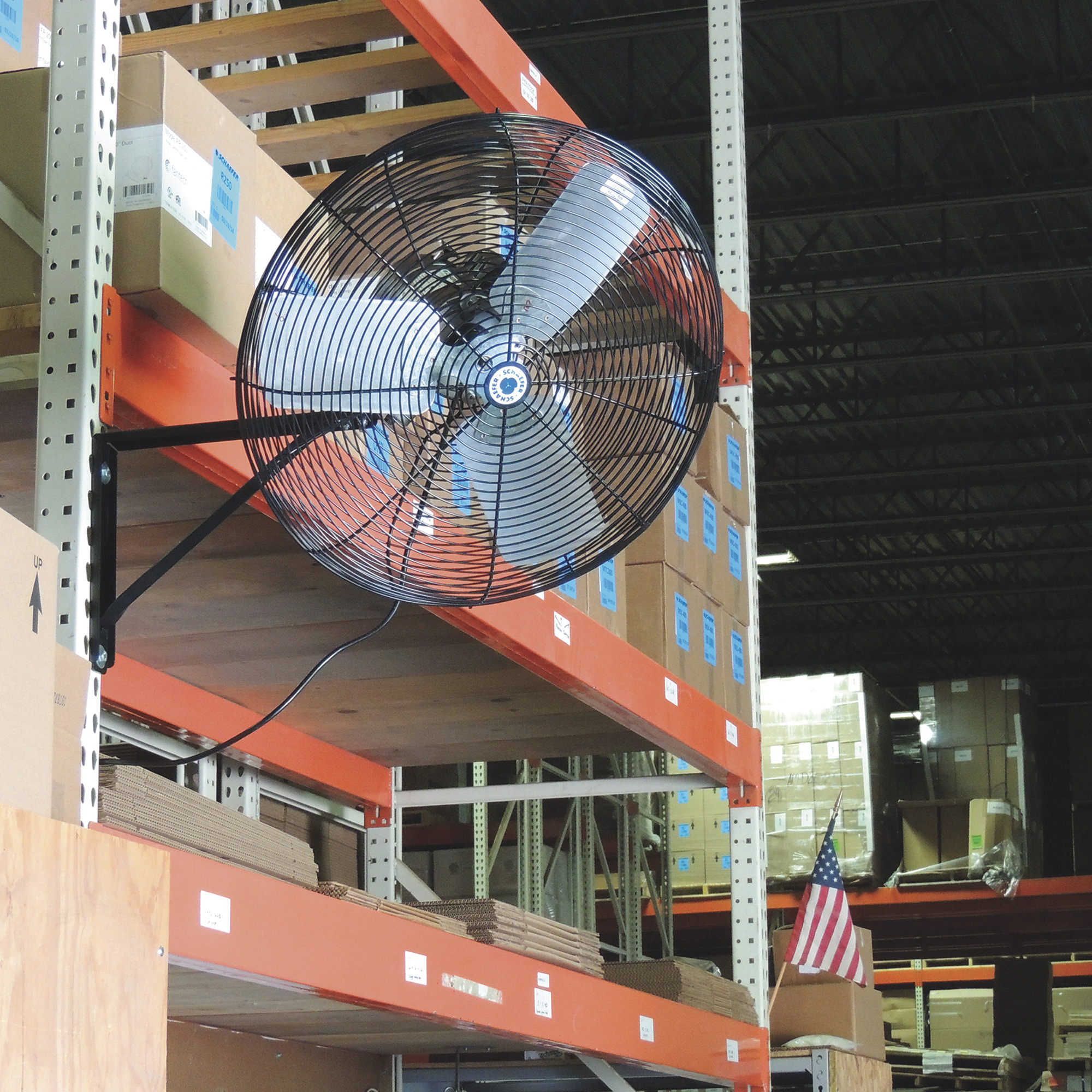 Schaefer Twister Oscillating Fan, Black, 24in., 5400 CFM, 115 Volt ...