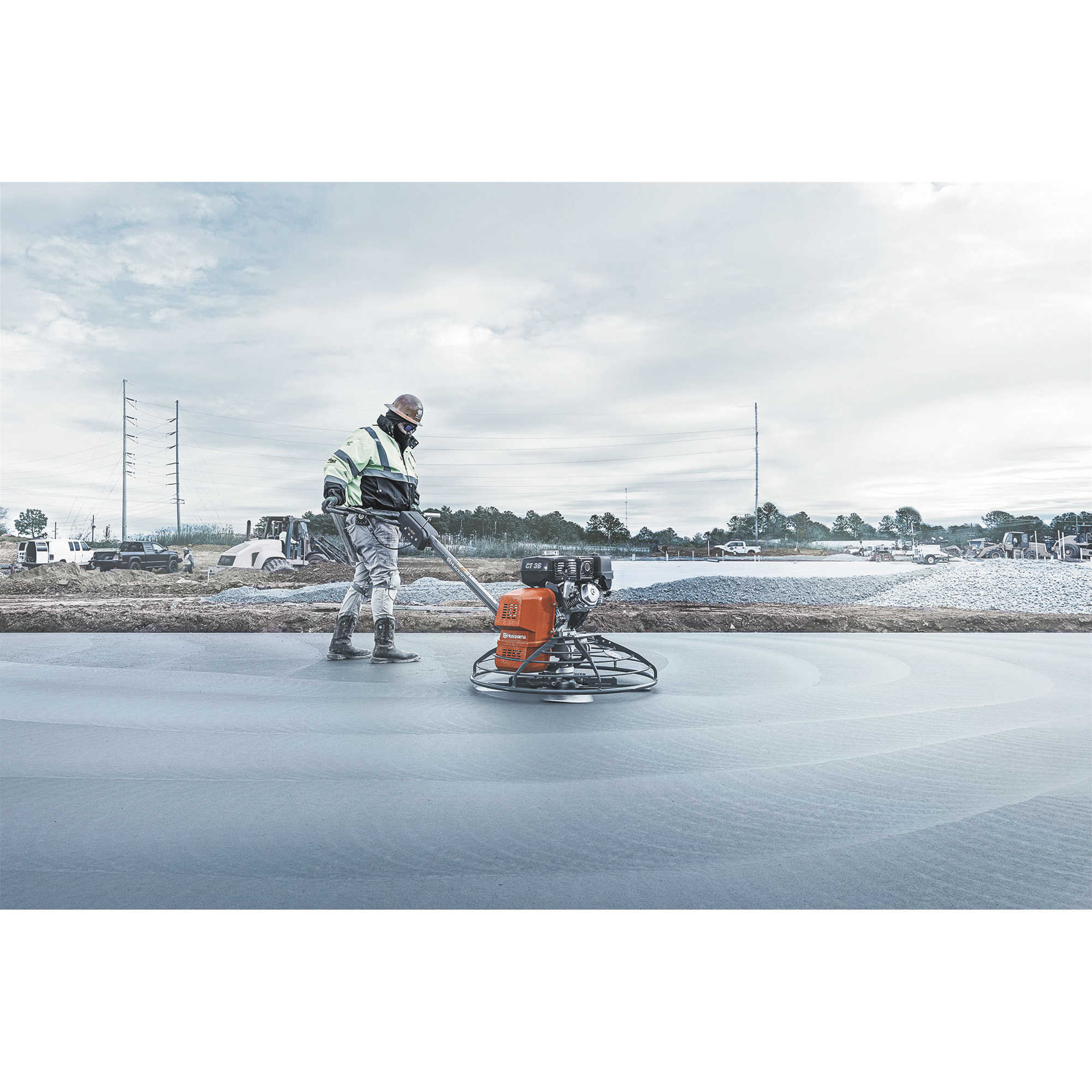 Husqvarna Walk Behind Concrete Trowel, 36in. Diameter, 8 HP Honda GX ...