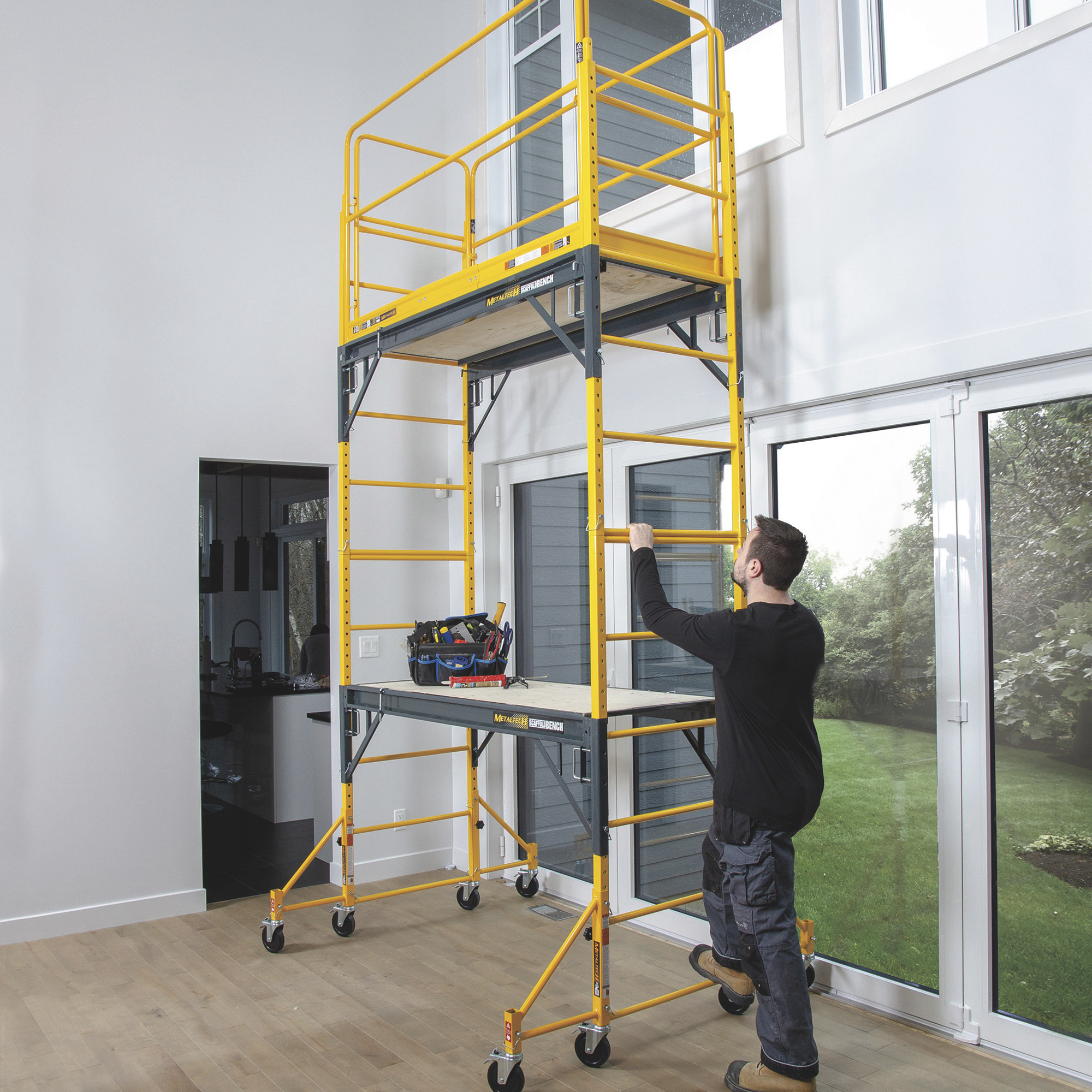 Metaltech 4-in-1 6ft. Scaffold Bench, 1100-Lb. Capacity, Model# I ...