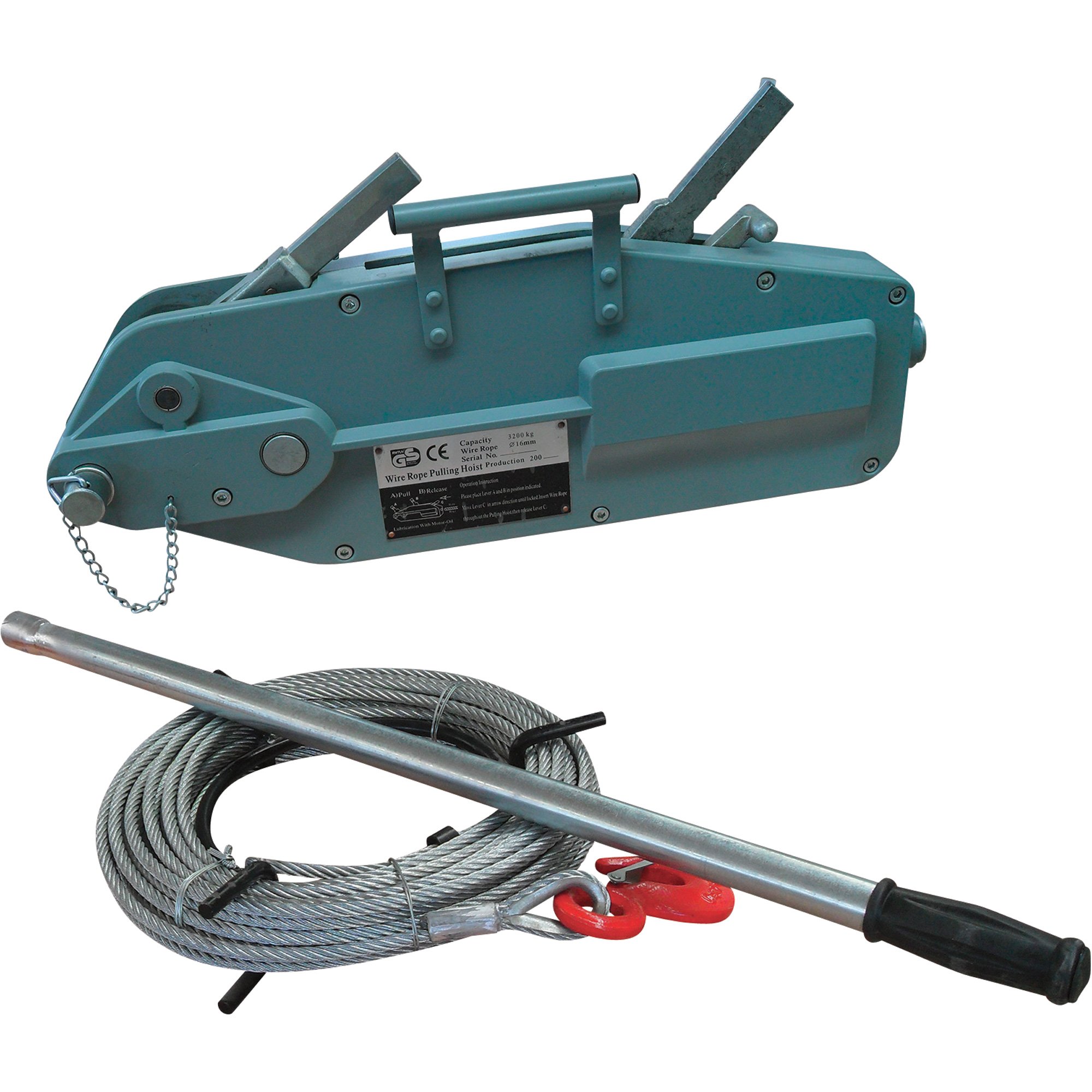 Northern Industrial Wire Rope Pulling Hoist — 3.2-Ton Capacity ...