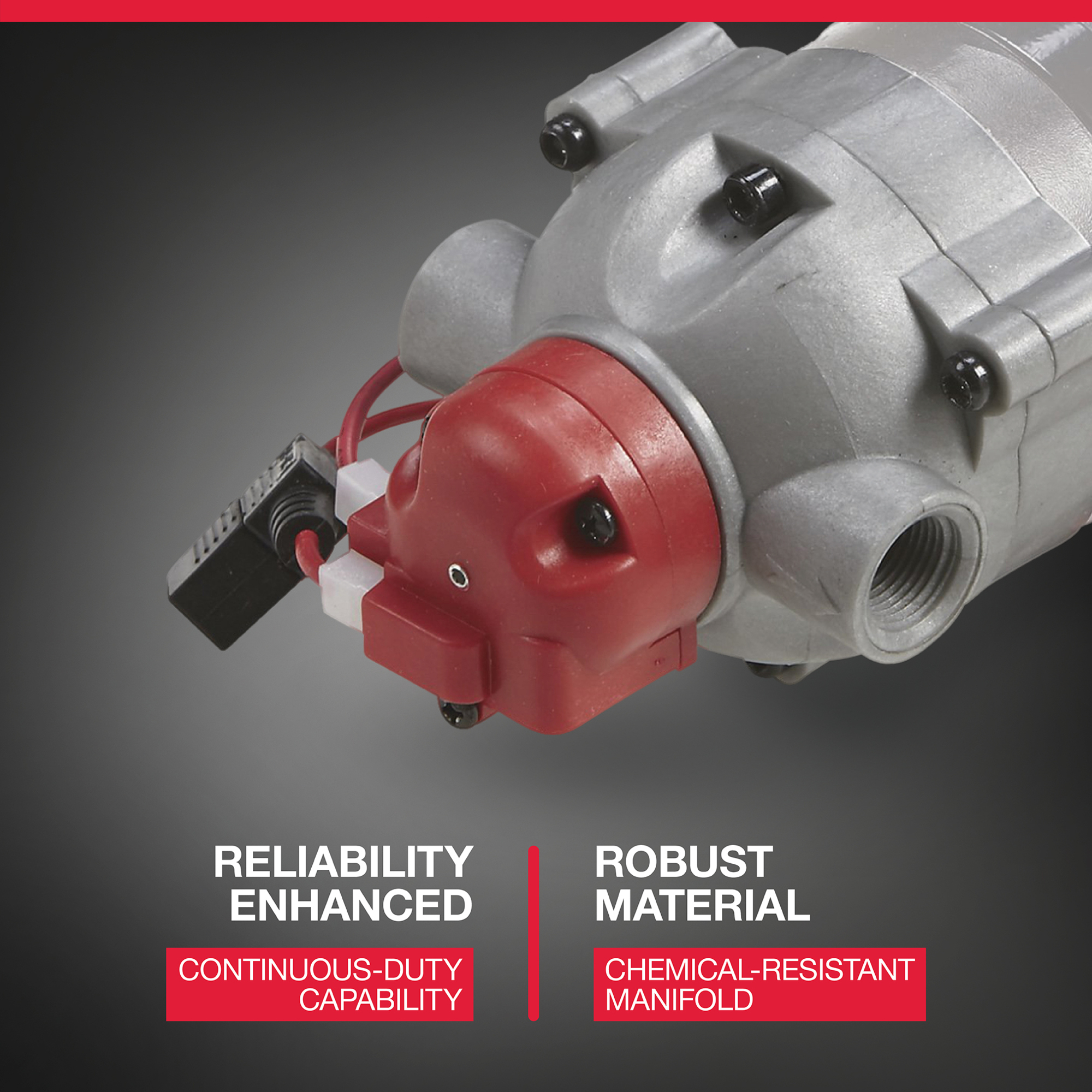 NorthStar Replacement Sprayer Pump Head, 3/8in. NPT Ports, 2.2 GPM, 70 ...