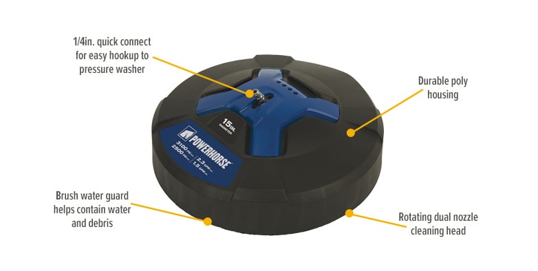 Powerhorse Surface Cleaner, 15in., 3100 PSI, 2.3 GPM | Northern Tool