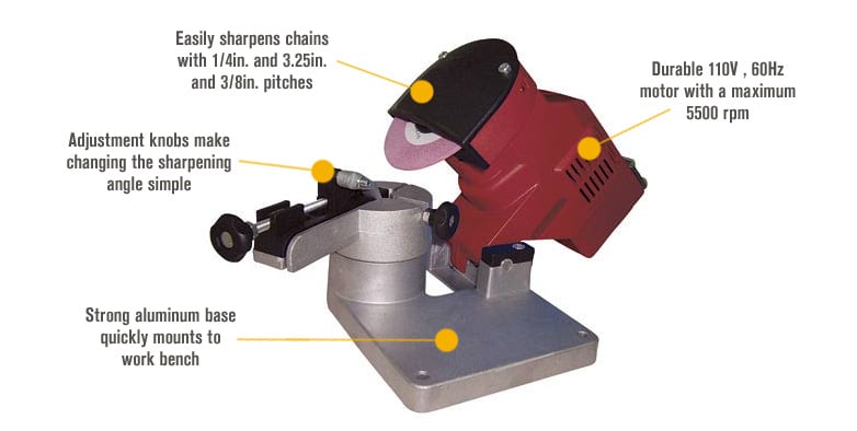 Northern Industrial Tools Bench-Mount Chain Grinder | Northern Tool