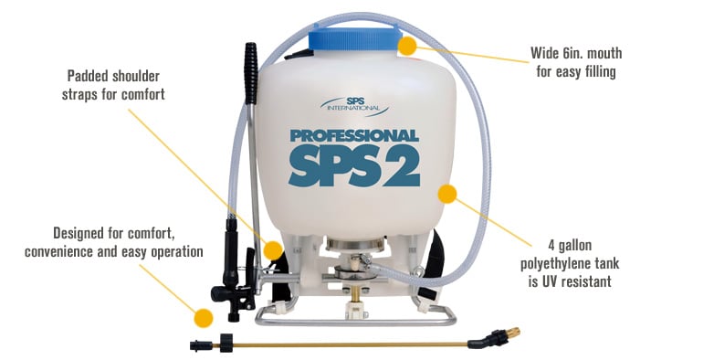 SP Systems Sealed Piston Backpack Sprayer — 4 Gallon, 150 PSI, Model ...