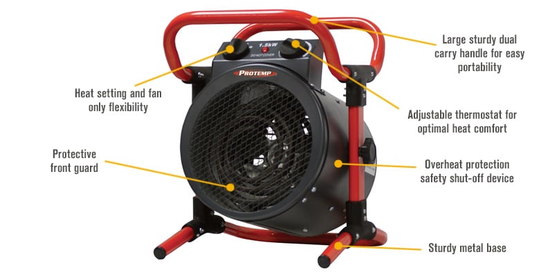 ProTemp Electric Turbo Heater, 5100 BTU, Model# PT-515-120 | Northern Tool