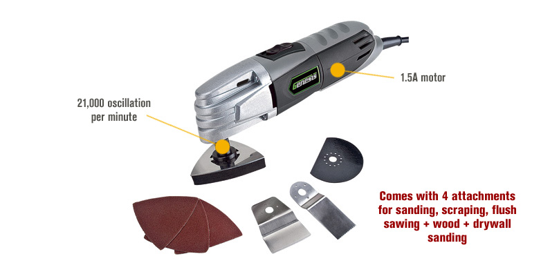Genesis Power Tools Multipurpose Oscillating Tool, Model# GMT15A ...