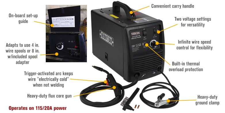 Please see replacement item# 4856720. Ironton 125 Flux-Cored Welder ...