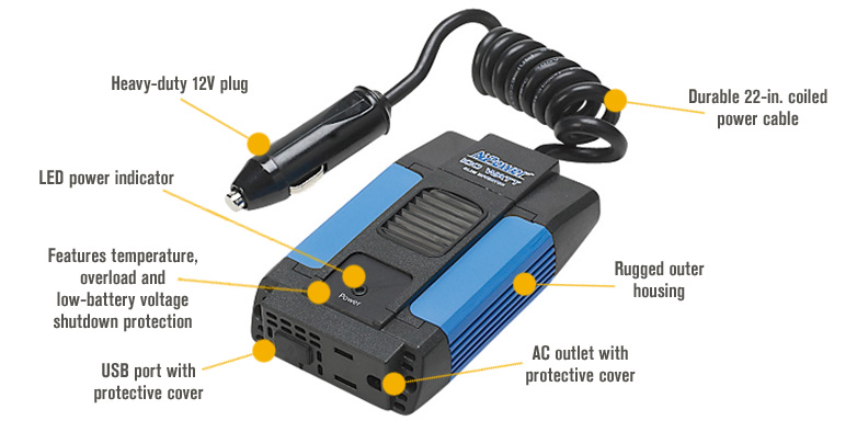 NPower Pocket Power Inverter — 12 Volts, 100 Watts | Northern Tool