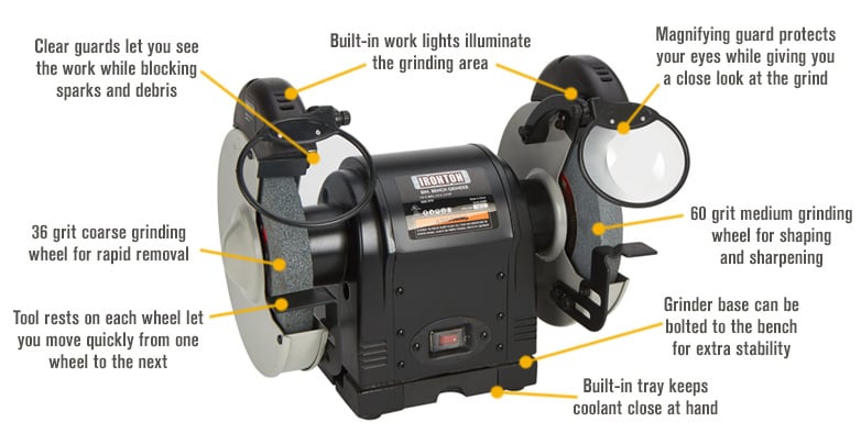Ironton 8in. Bench Grinder | Northern Tool