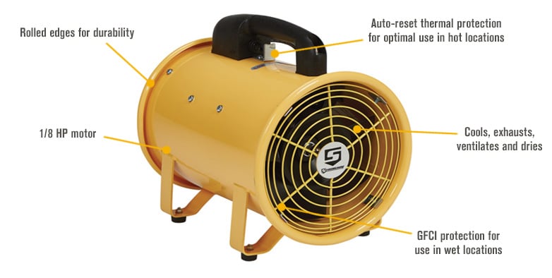 Strongway Utility Carpet Blower, 8in., 1/8 HP, 1,575 CFM | Northern Tool