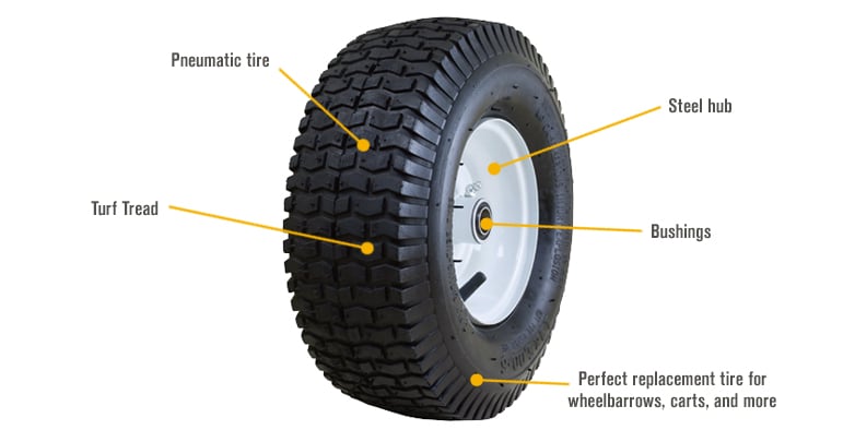 Marathon Tires Pneumatic Tire, 3/4in. Bore, 13 x 5.00-6in. | Northern Tool