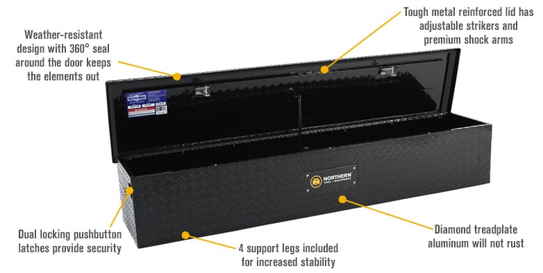 Northern Tool Sidebed Flush-Mount Truck Tool Box — Aluminum, Gloss ...