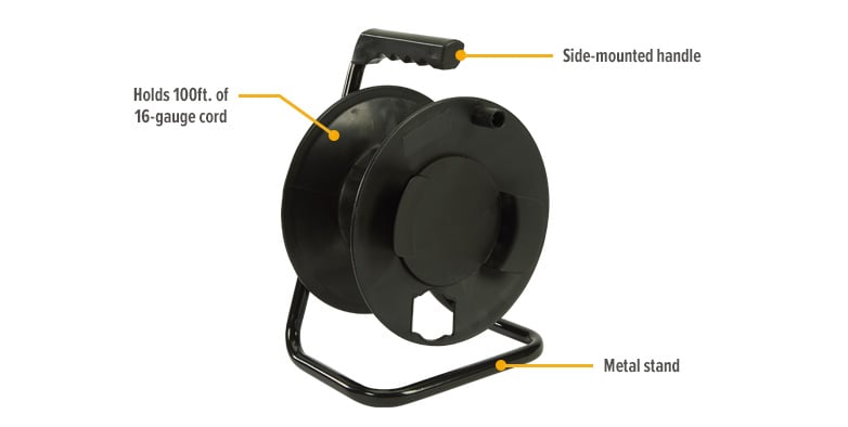 Strongway Portable Extension Cord Storage with Metal Stand, Model ...