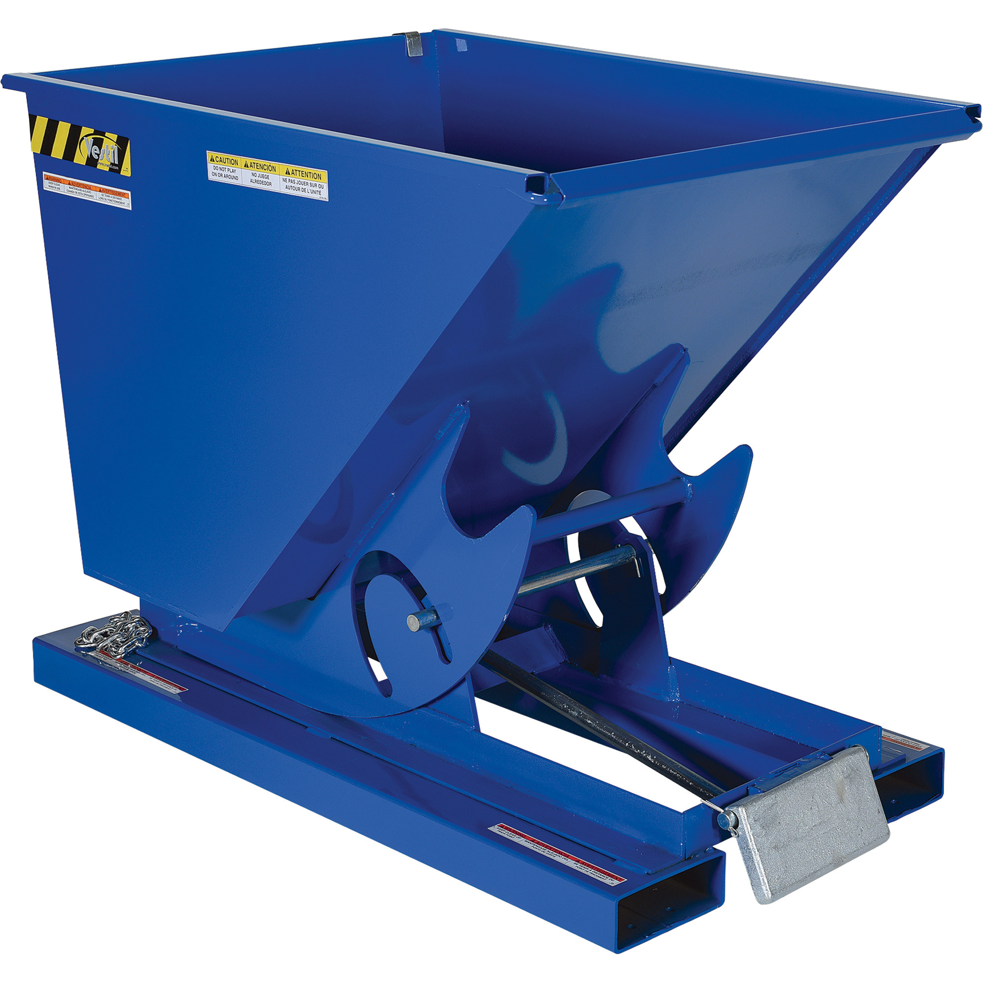 Vestil Self-Dumping Steel Hopper — Bumper Release, 2000-lb. Capacity, 1 ...